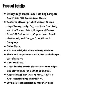 Disney | Bags | Nwt Disney Dogs Tote Bag | Poshmark